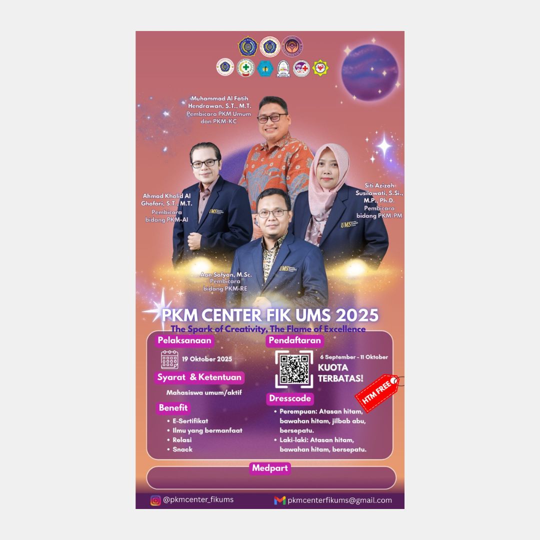 PKM Center FIK UMS 2025 | Universitas Muhammadiyah Surakarta